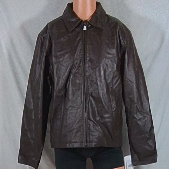 Vintage | Jackets & Coats | Mens Vintage Straight Bottom Leather Zipper ...